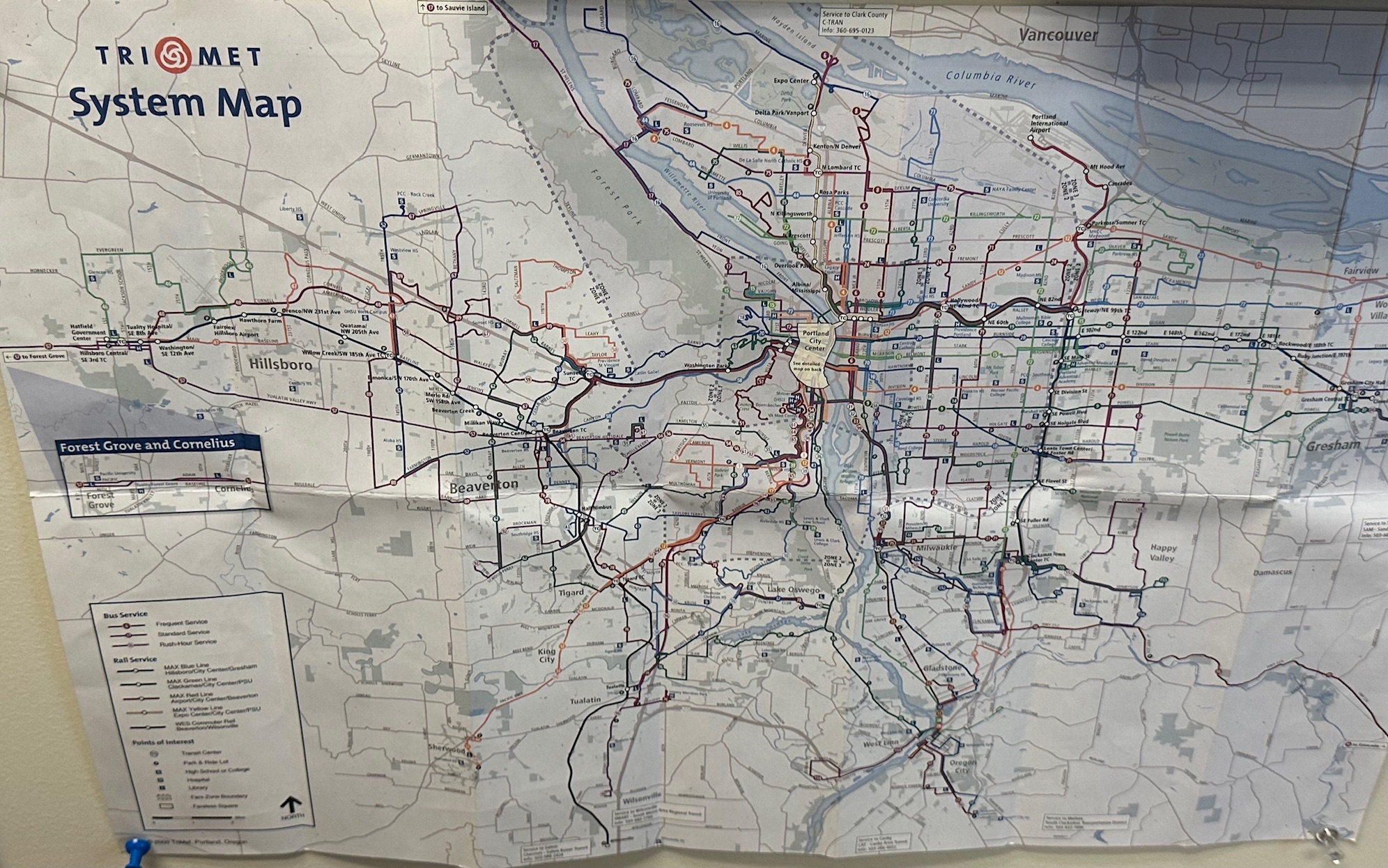 Map of a transit agency