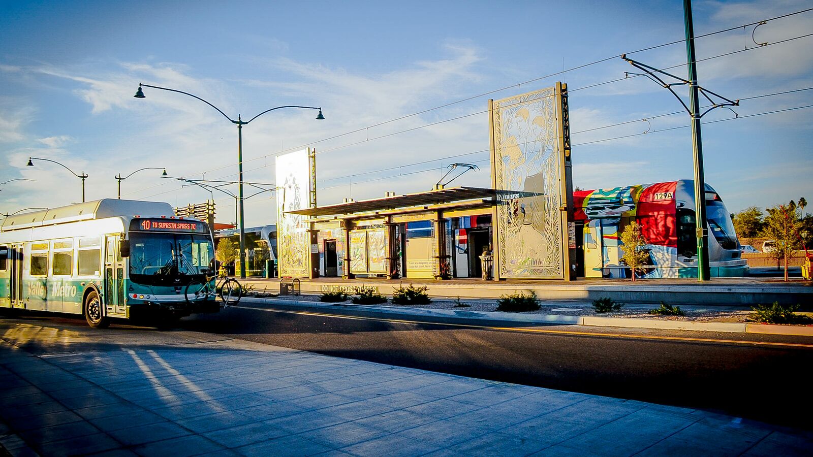 Bus and light rail connect