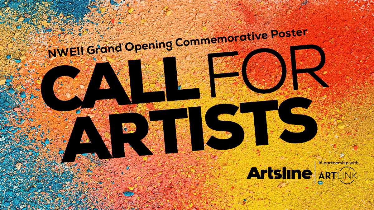 colorful with image with the test "Call for Artists" by Artlink