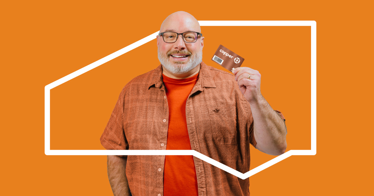 Photo of Valley Metro rider holding a Copper card