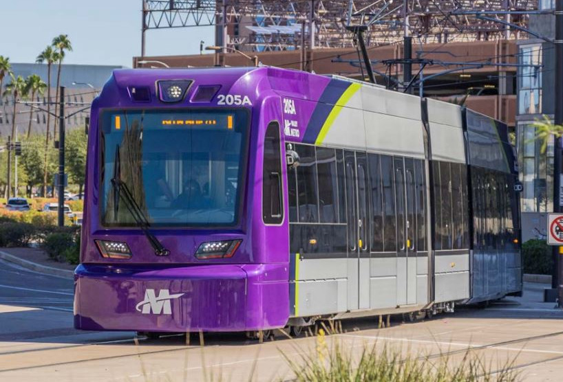 Light rail train in Tempe
