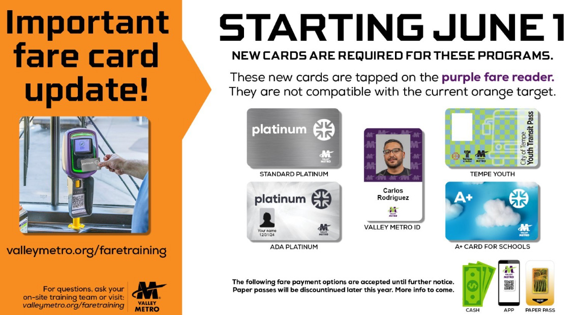 Important fare card update
