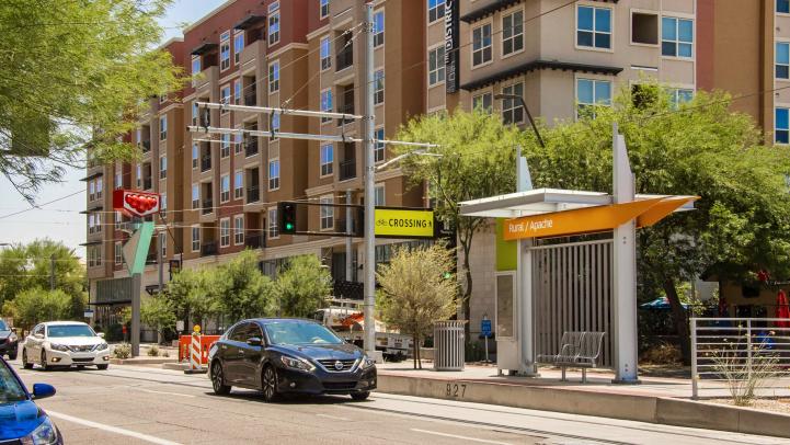 Streetcar station: Rural Road and Apache Blvd