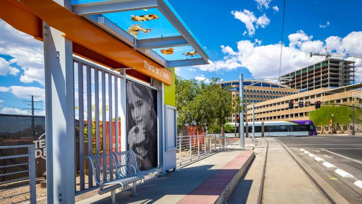 Streetcar station: 3rd St & Ash Ave